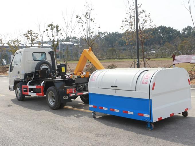 Hook Lift Garbage Waste Removal Trucks Carbon Steel With 4 CBM Hopper