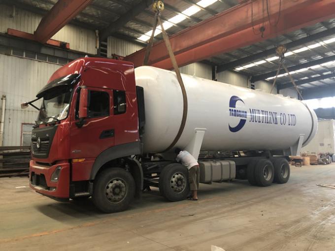 White 60000 Litres LPG Truck Tanker , Large Propane Gas Tanks Long Life ...