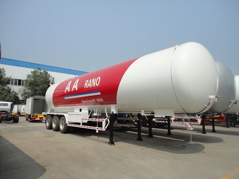Tri Axle Lpg Tank Semi Trailer , 59.52CBM 59520 Liters 30 Ton LPG Road ...
