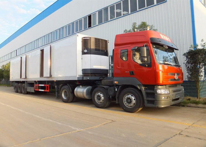3 Axle Refrigerated Semi Trailer , Meat Transport Trailer 35t - 50t ...