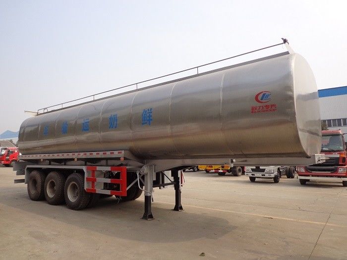 40t Fresh Milk Delivery Tanks Trucks And Trailers 3 Axle Stainless ...