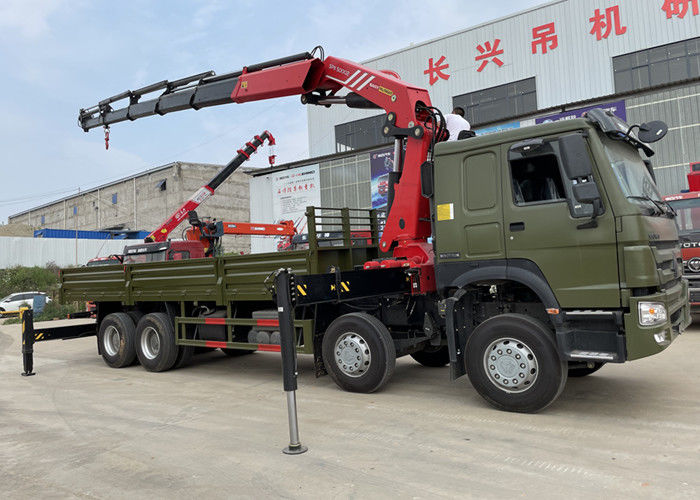 Sinotruk HOWO 8x4 12 Wheeler 40T Cargo Lorry With XCMG Telescopic ...