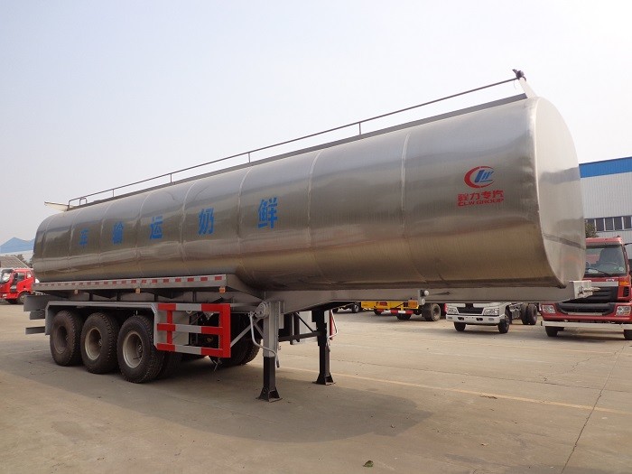40t Fresh Milk Delivery Tanks Trucks And Trailers 3 Axle Stainless ...