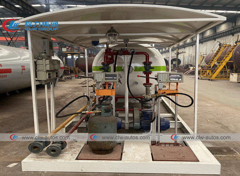 8-10T LPG Skid Station 20cbm 20000liters With Flow Meter Cylinder ...